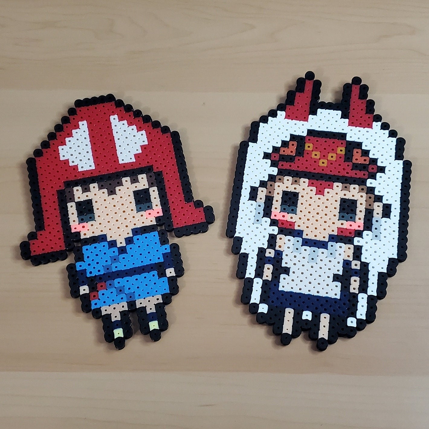 Princess Mononoke Chibi Couple Perler Bead Art - Etsy