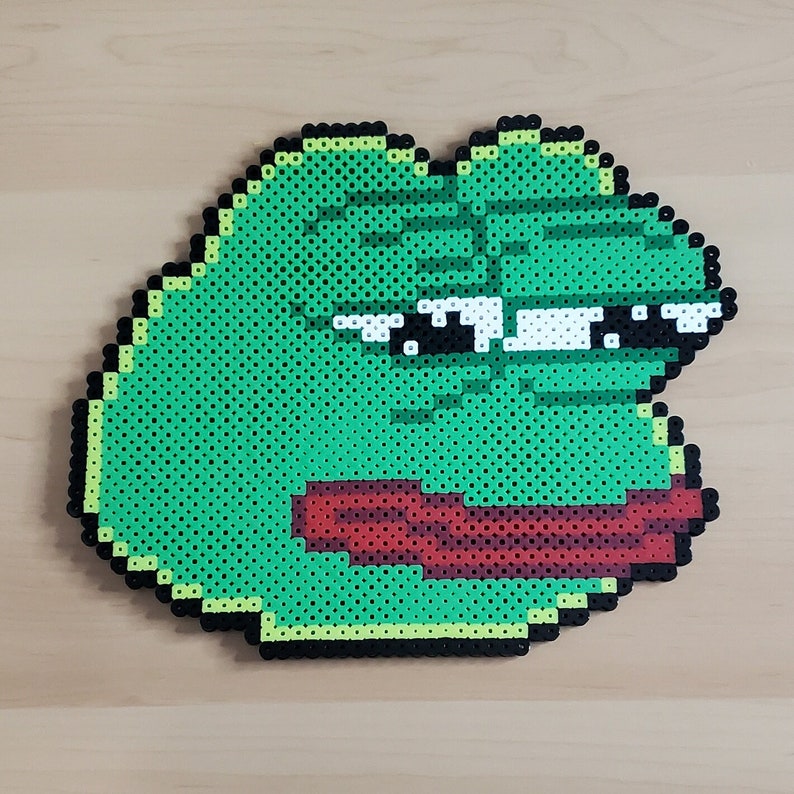Pepe the Frog Meme Perler Bead Wall Art Decor - Etsy Hong Kong