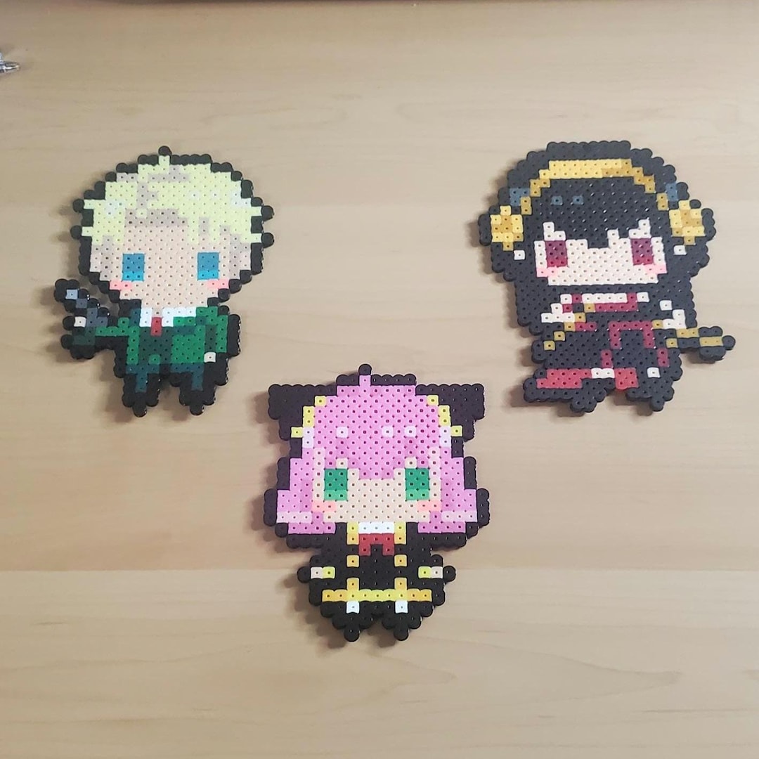 Spy X Family Loid Yor Anya Forger Chibi Perler Bead Pixel Sprite Art - Etsy