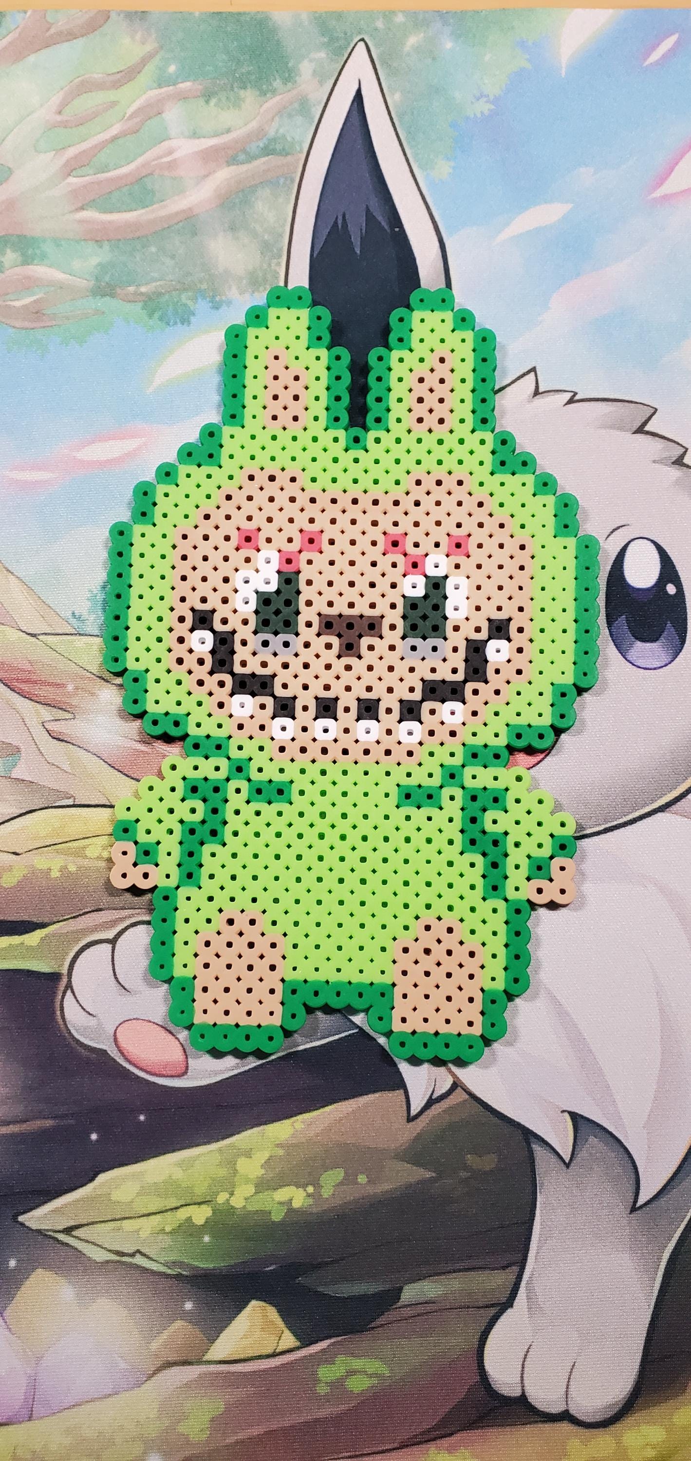 Labubu Cute Kawaii Furry Monsters Bedroom Wall Decoration Art Perler ...