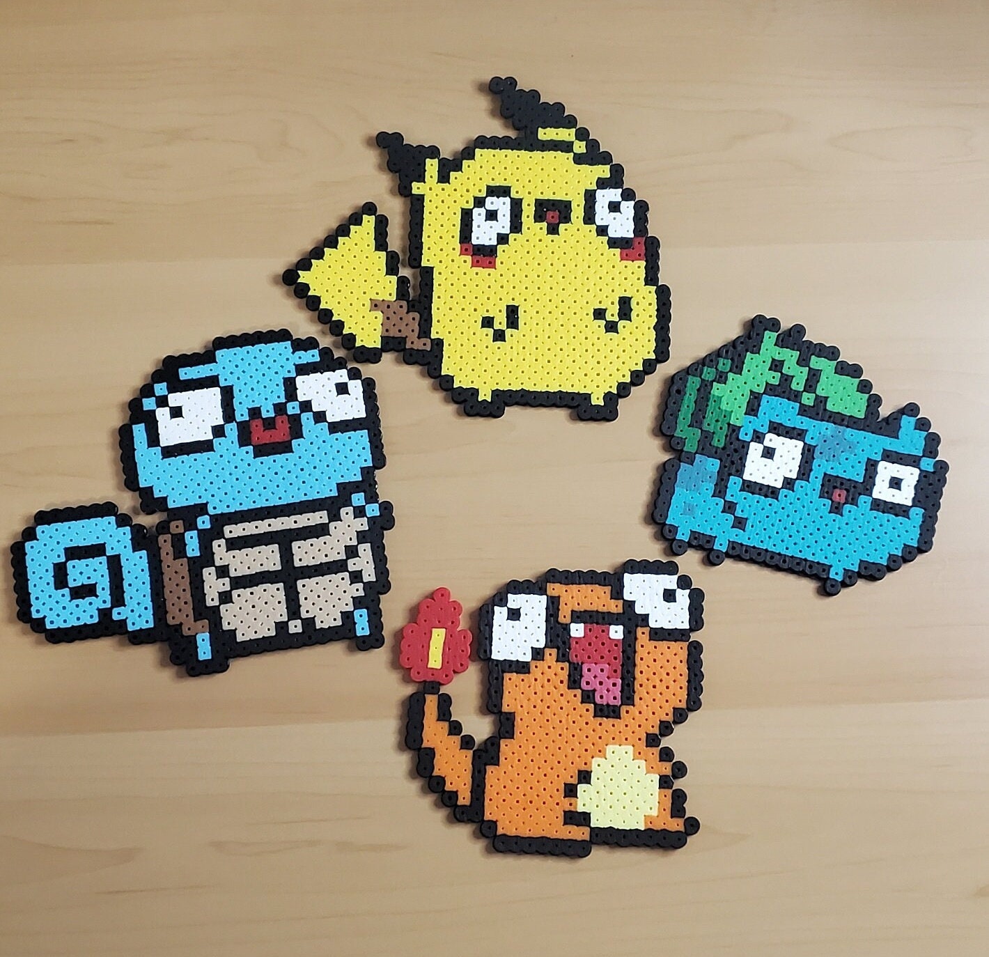 Silly Goofy Derpy Pokemon Starters Perler Bead Art - Etsy
