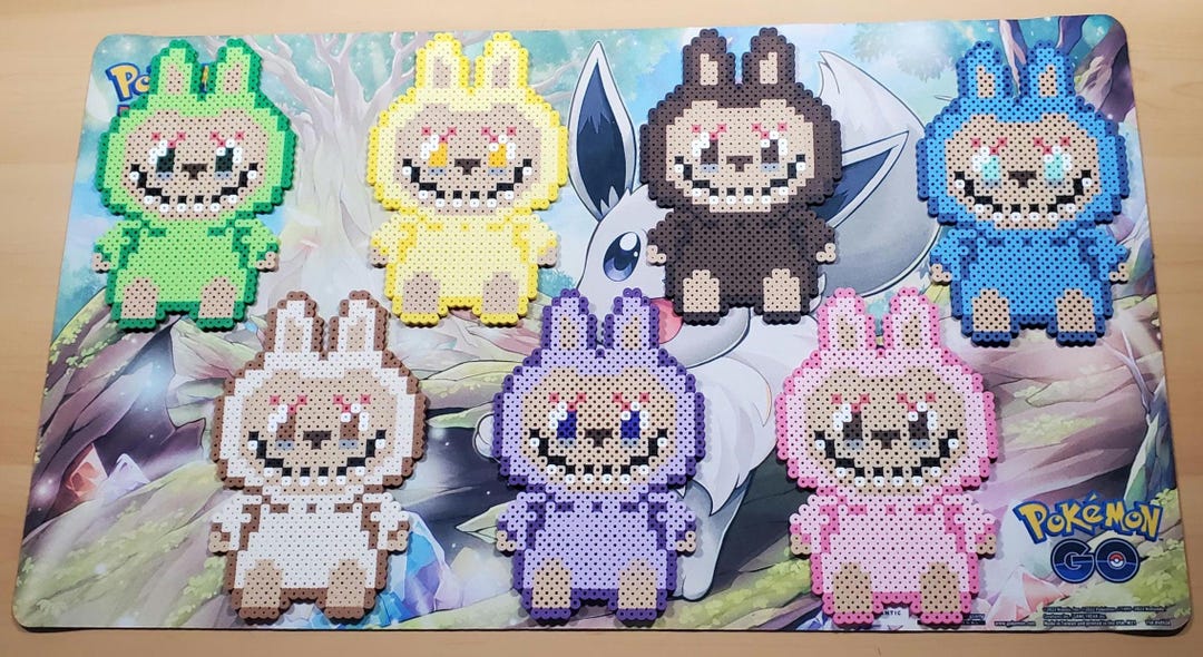 Labubu Cute Kawaii Furry Monsters Bedroom Wall Decoration Art Perler ...