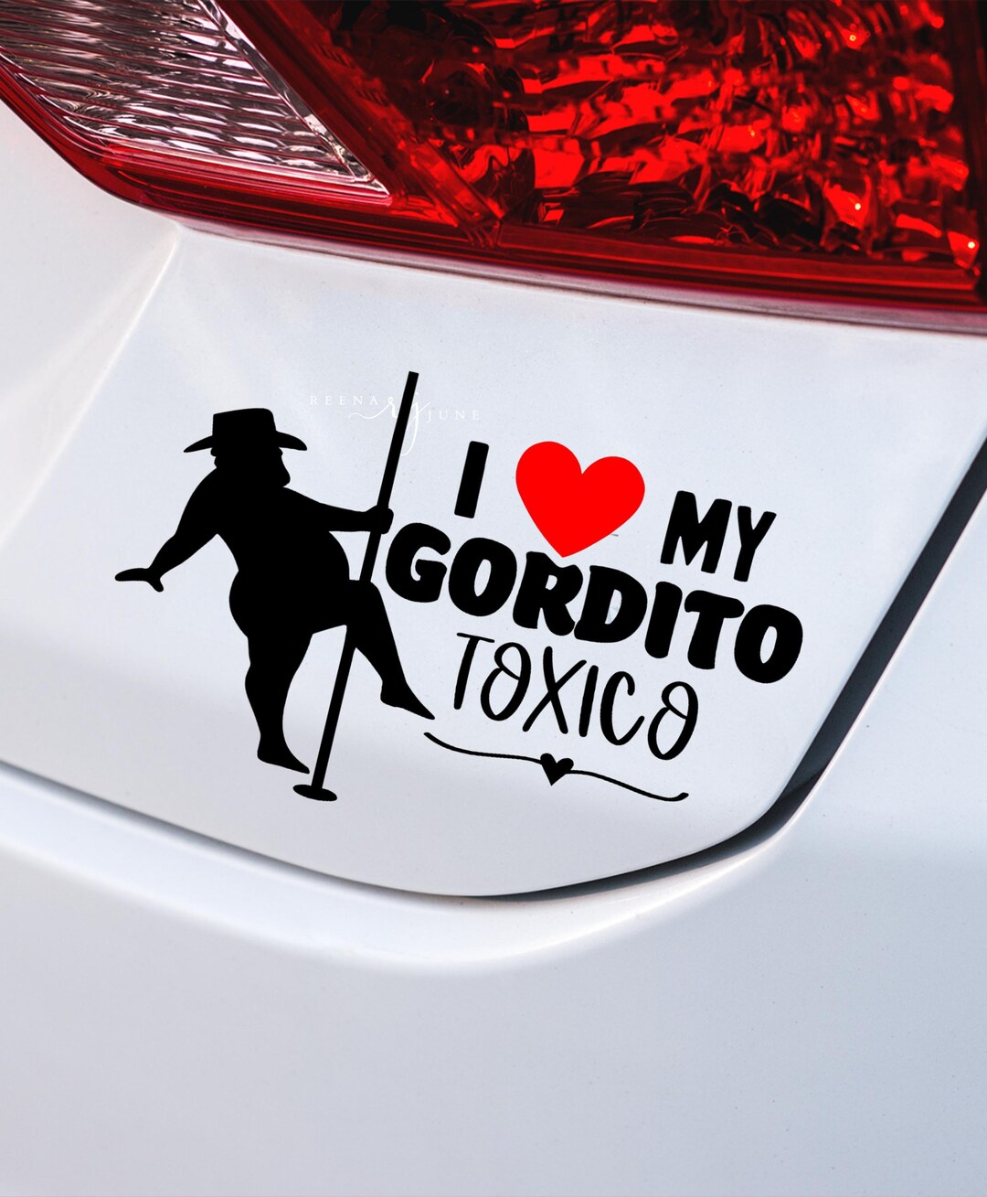 Gordito Toxico Car Decal, Toxico Car Decal, Funny Car Decal, Spanglish ...