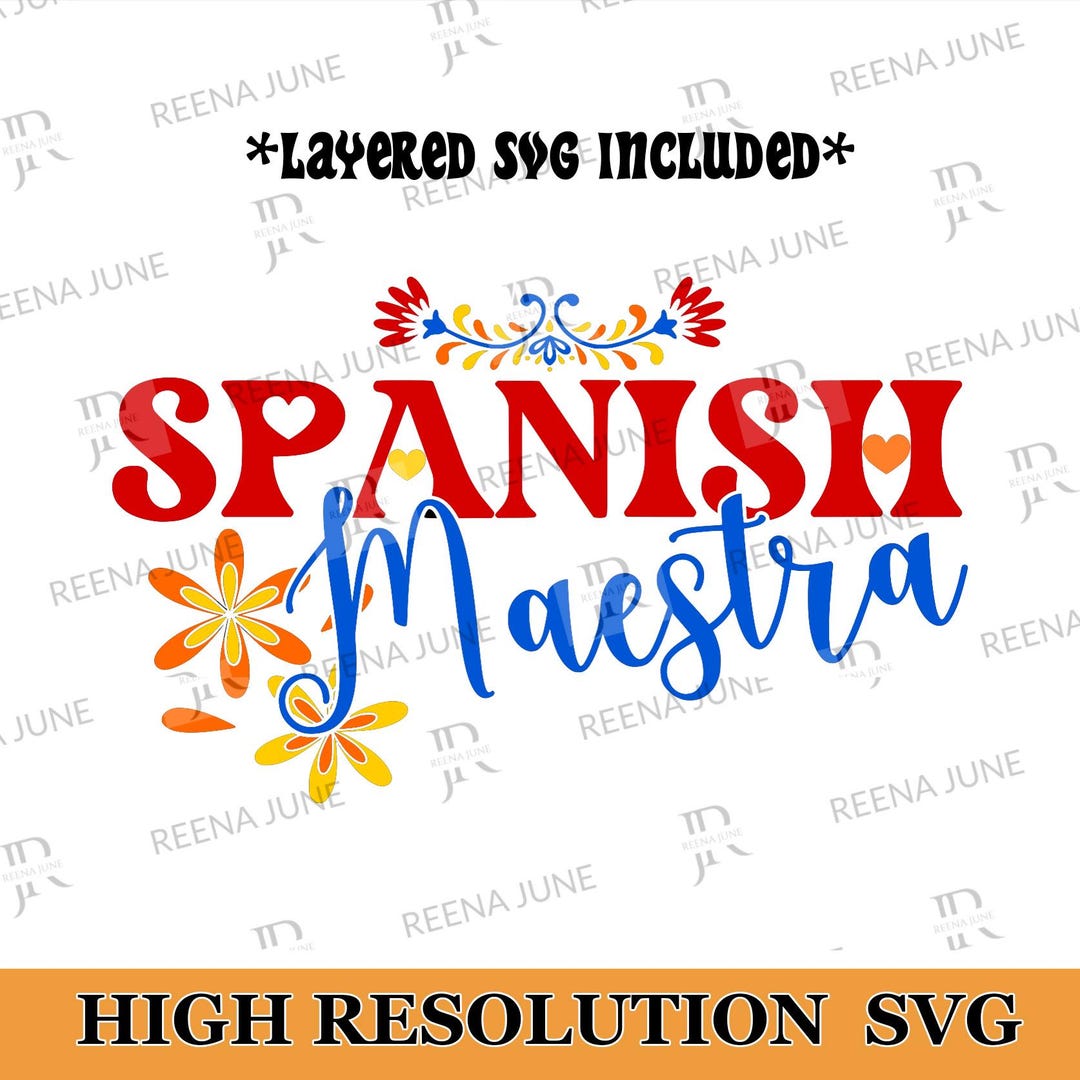 Spanish Maestra Svg, Spanish Svg, Teacher Svg File, Instant Download ...
