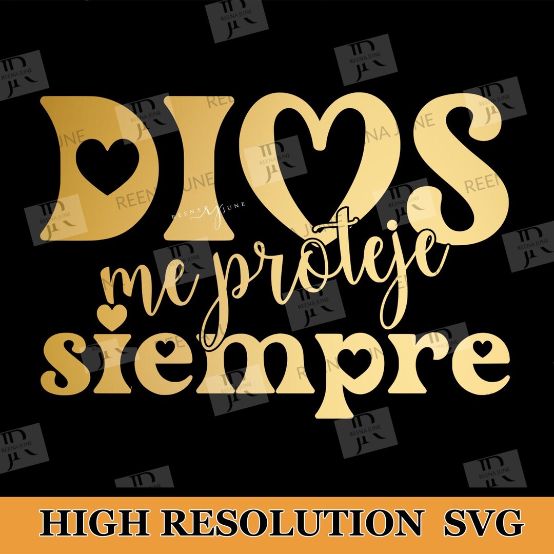 Dios Me Protege SVG: Spanish Christian Shirt Design (digital Download ...
