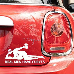 Real Man Have Curves Car Decal, Funny Car Sticker, Gifts for Men, Gifts ...