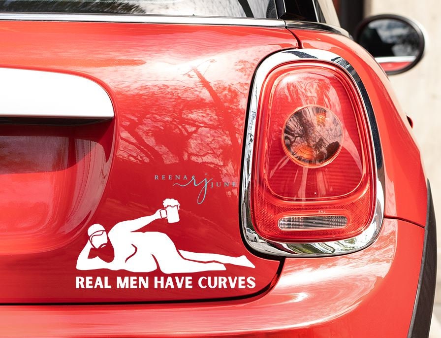 Real Man Have Curves Car Decal Funny Car Sticker Gifts for - Etsy