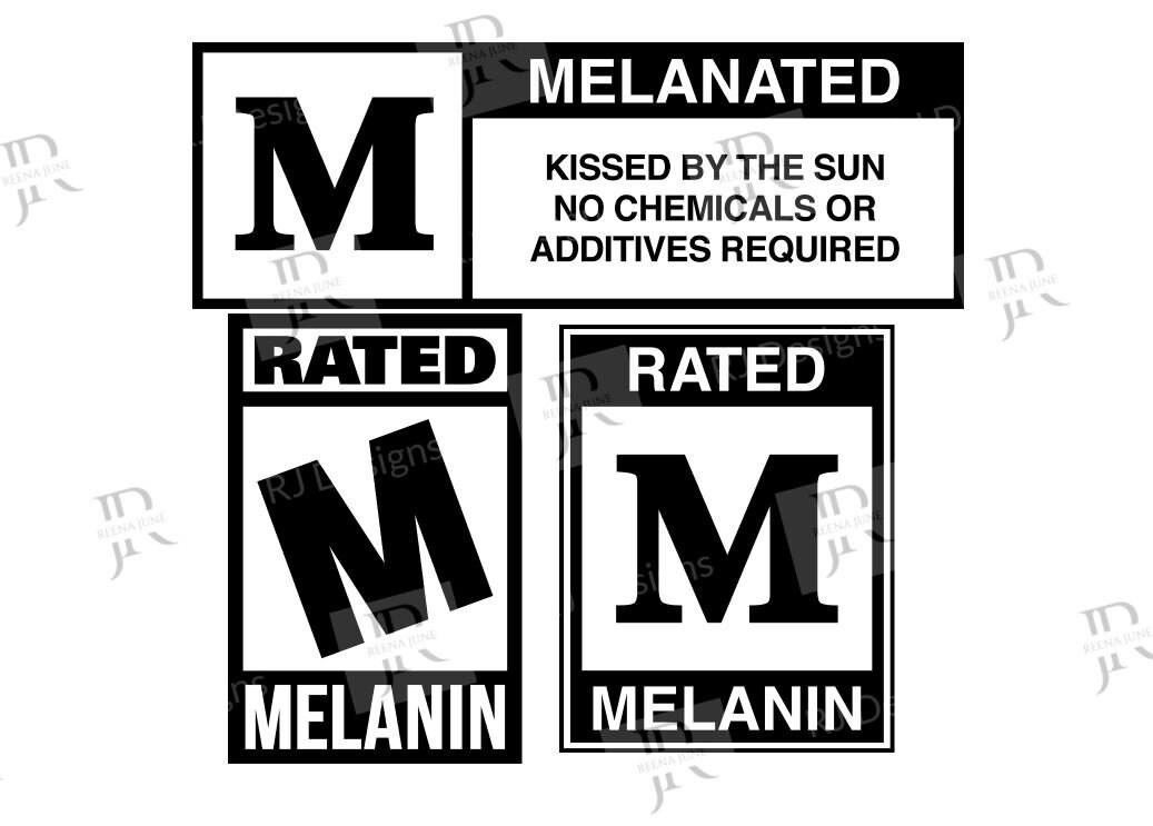 Rated M for Melanin Svg Bundle, Cutting File for Cricut, Melanin Png ...