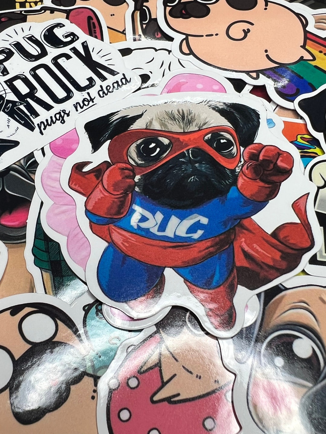 Pug Sticker Pack, Dog Breed Sticker, Pug Life, Cool Pug, Dog Dad Car ...