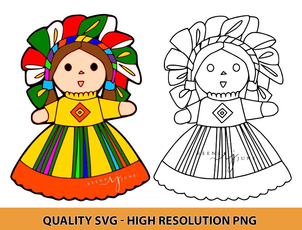 Muñeca mexicana SVG, spanish svg, cricut svg, silhouette cut file ...