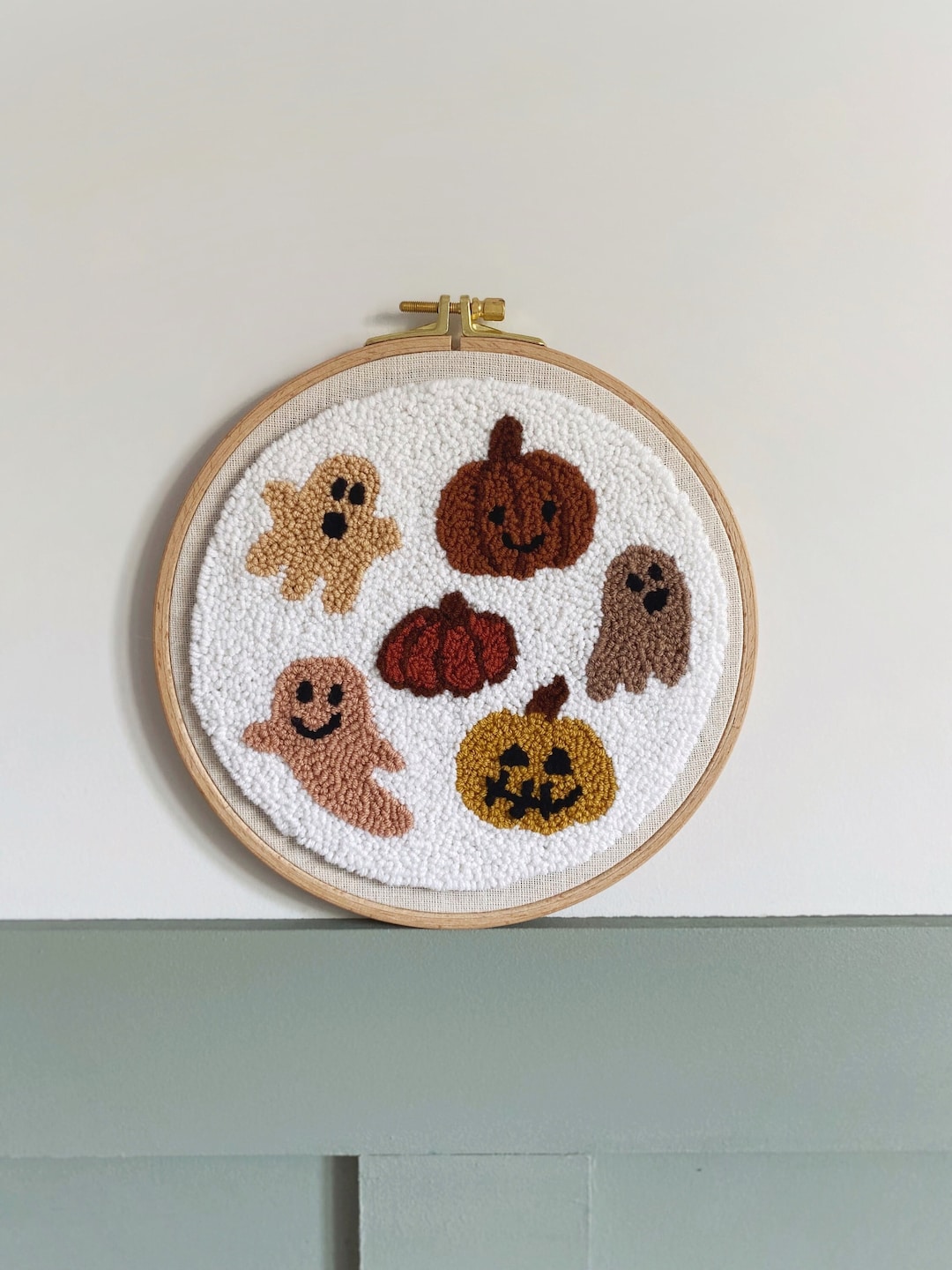 Punch Needle Wall Hanging, Cute Halloween Wall Decor, Handmade ...