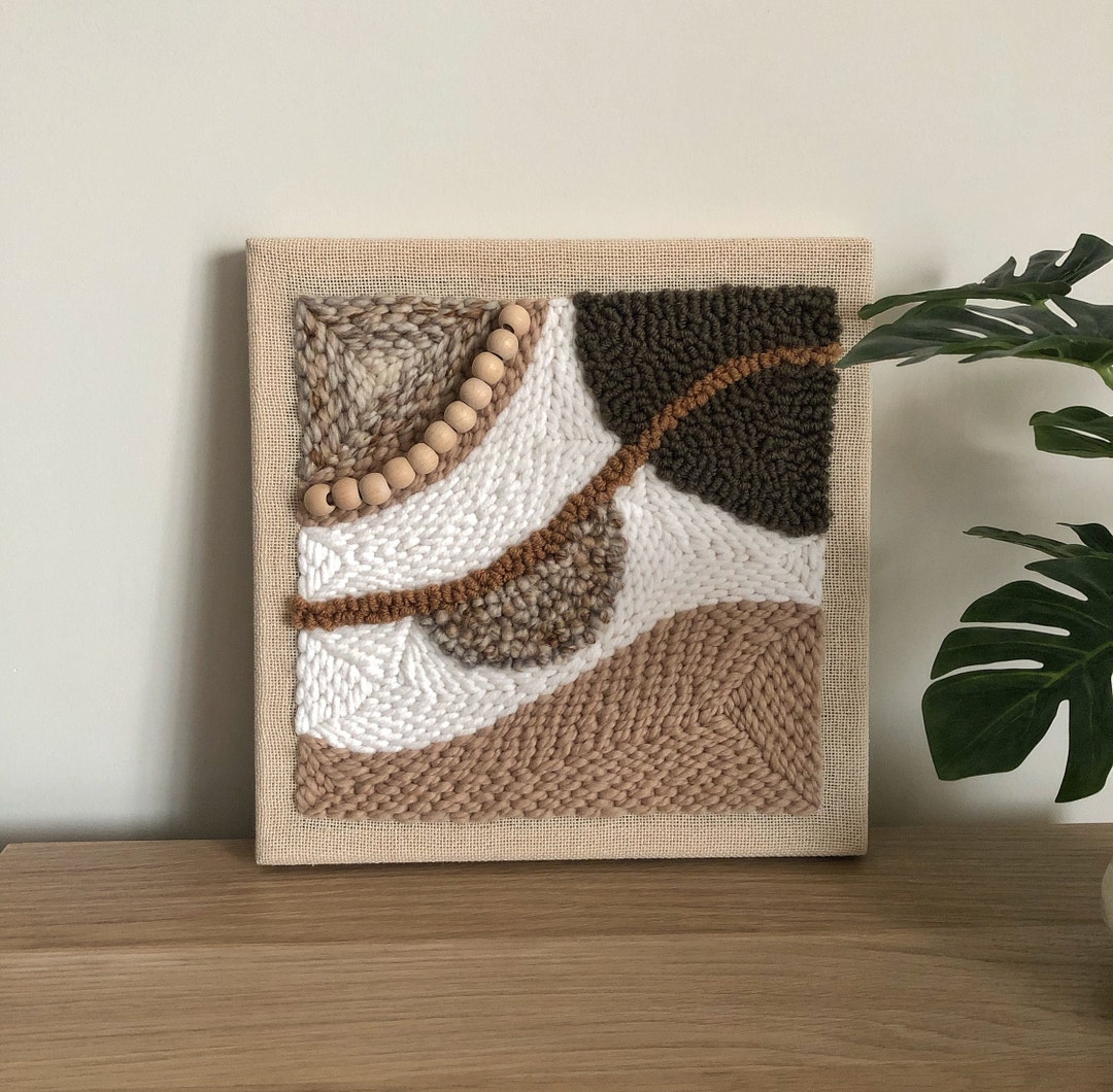 Boho Punch Needle Wall Decor, Boho Wall Hanging, Housewarming Gifts ...