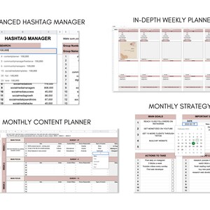 Instagram Content Planner: Google Sheets Template - Etsy