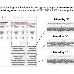 Social Media Hashtag Planner: Google Sheets Template (instant Access ...