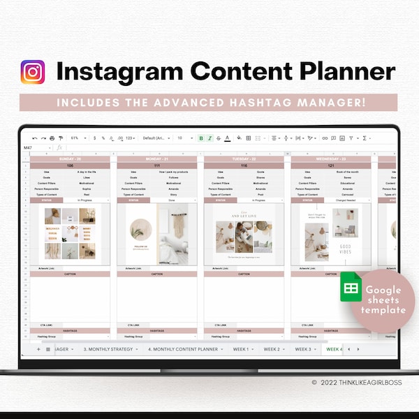 Instagram Planner - Etsy