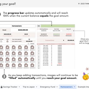 Savings Goal Tracker: Personal Finance Google Sheets (digital Download ...