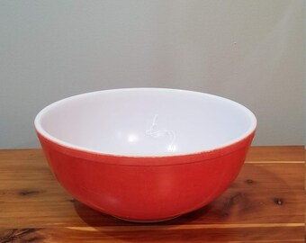 Red Pyrex Bowl - Etsy