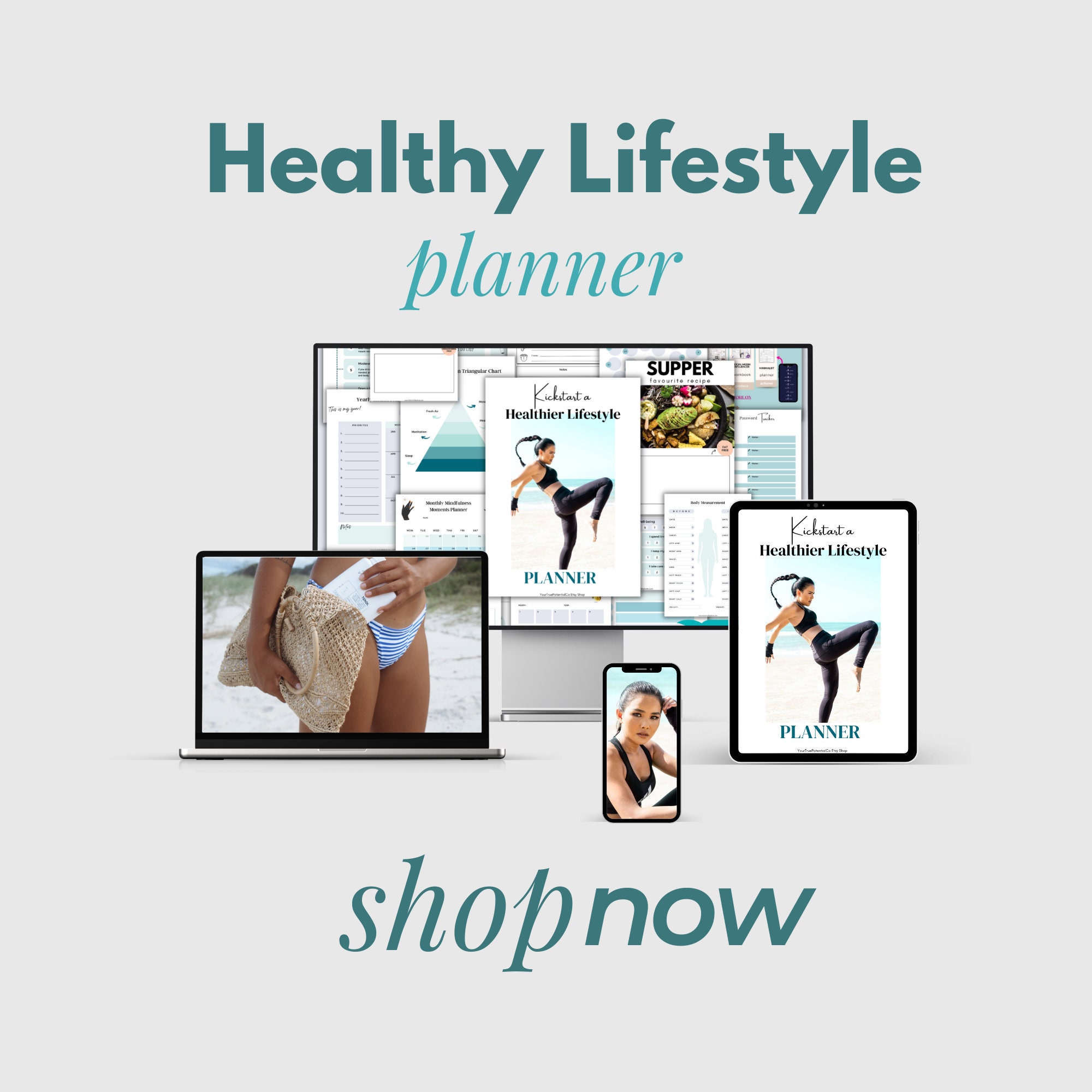 Healthy Lifestyle Planner Workout Planner Healthy Lifestyle - Etsy
