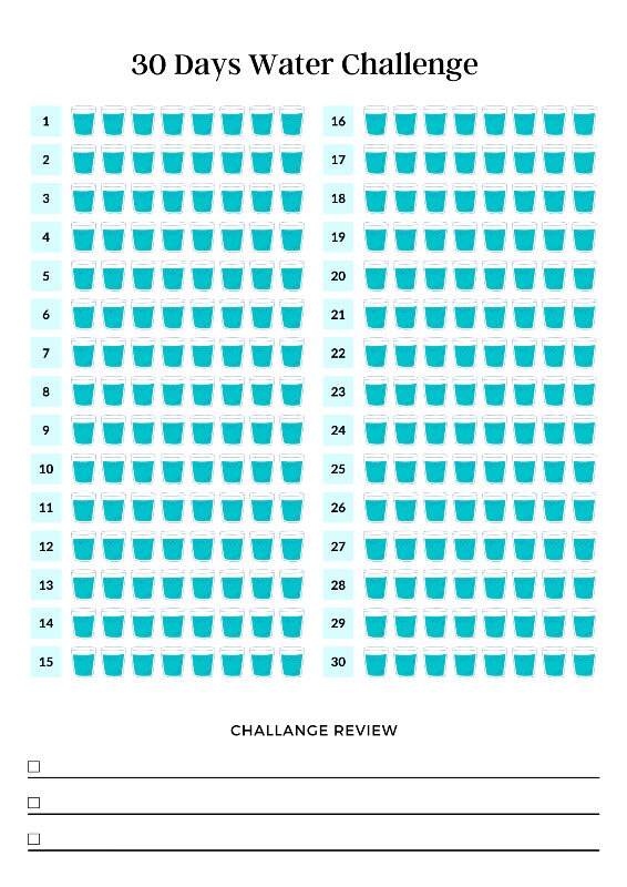Water Tracker, Water Intake Tracker, Weekly Routine, Water Bottle ...