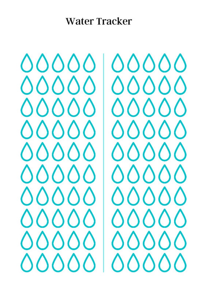 Water Tracker, Water Intake Tracker, Weekly Routine, Water Bottle ...