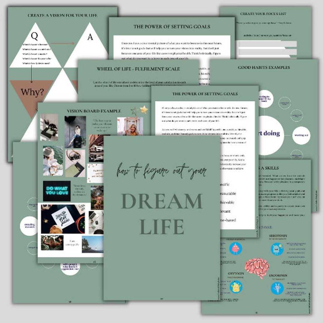 Life Planner, Dream Life Planner, Law of Attraction, Goal Setting ...