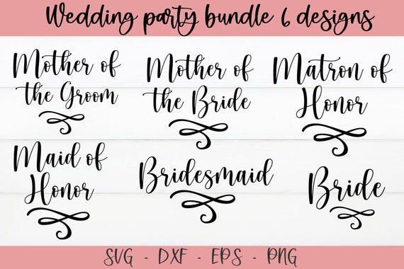 Bridal Party Svg Bundle Wedding Svg Bundle Bride Svg - Etsy Canada