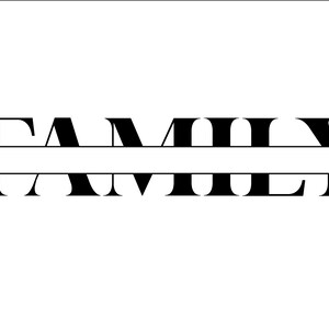 Family Split Name Frame SVG: Customizable Sign Cut Files - Etsy
