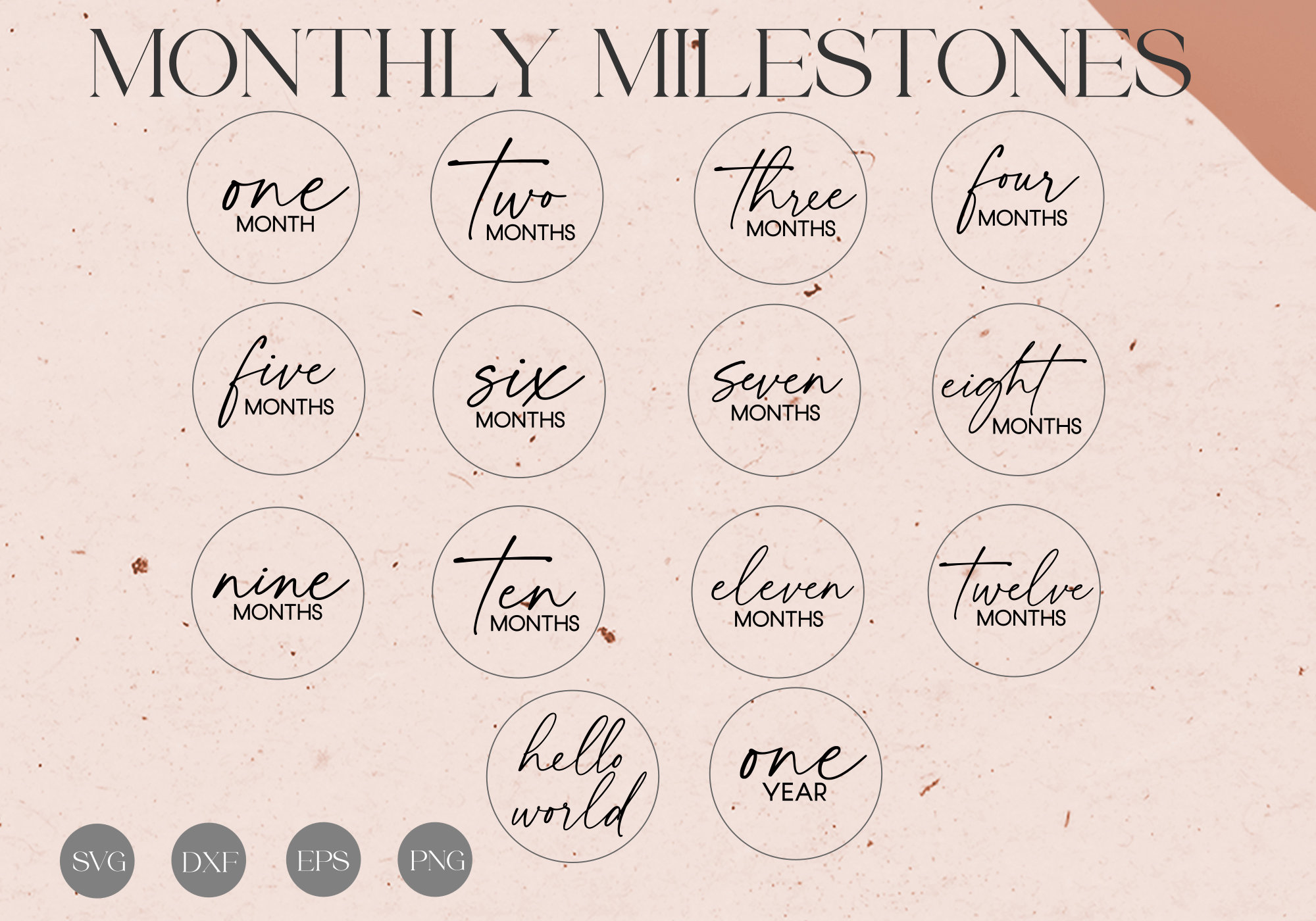 Baby Monthly Milestone Svg Bundle , Baby Milestone Discs SVG ,glowforge ...