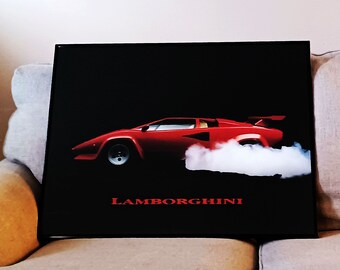 Red Lamborghini Poster - Etsy