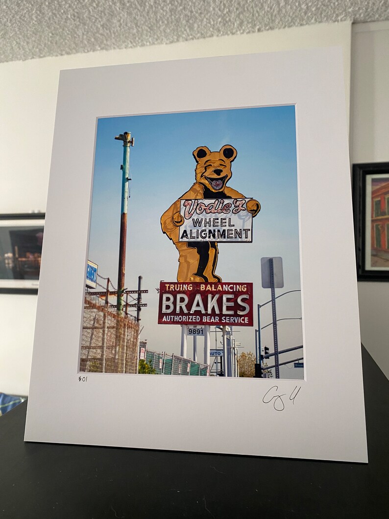 Bear Services Wheel Alignment Neon Sign Photo Print Garden Grove ...