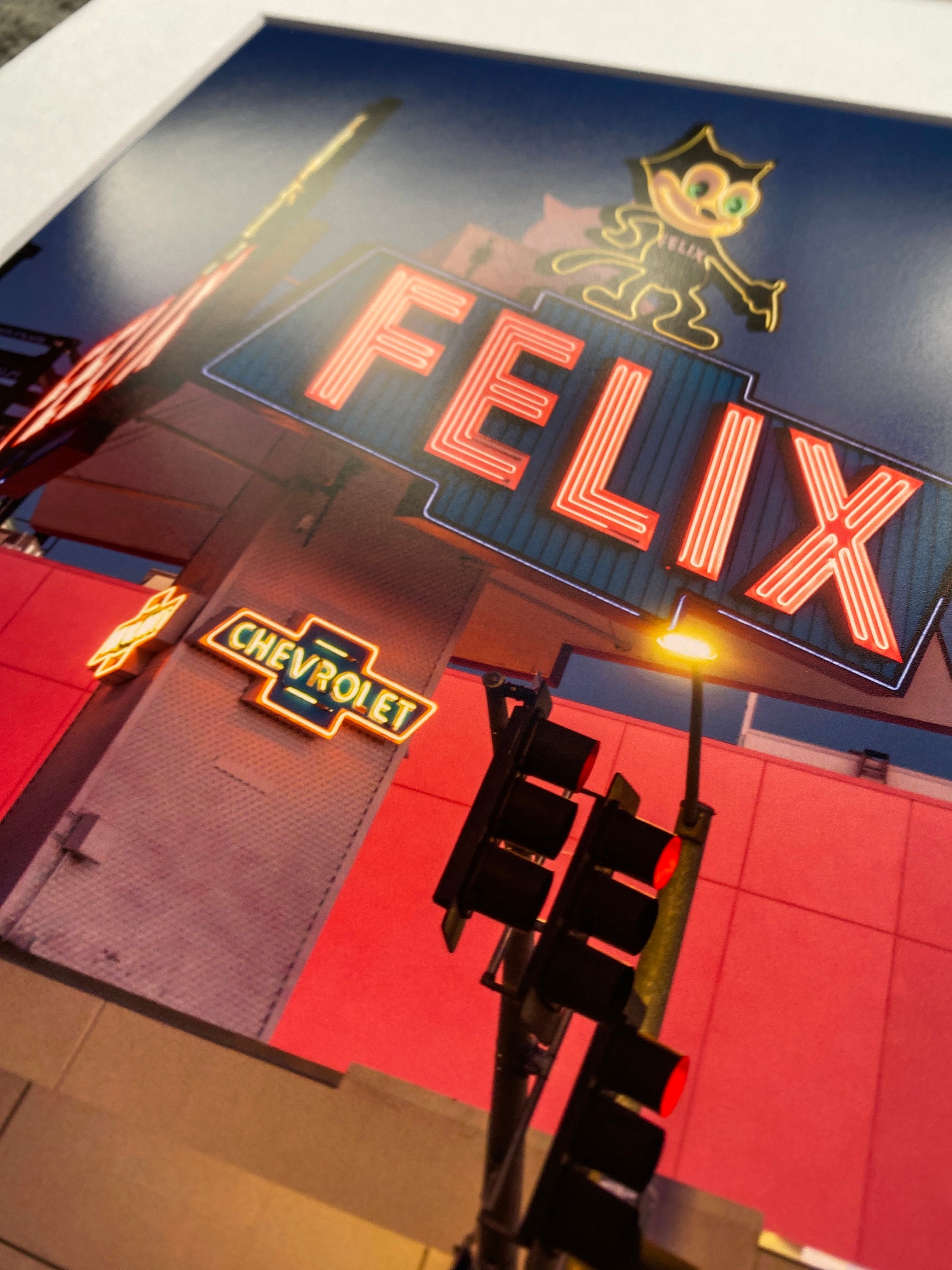 Felix Chevrolet Neon Sign Photo Print - Los Angeles - California ...