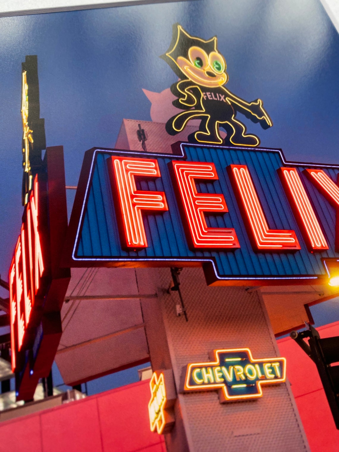 Felix Chevrolet | Neon Sign Photo Print | Los Angeles CA | 8x10 Matted ...
