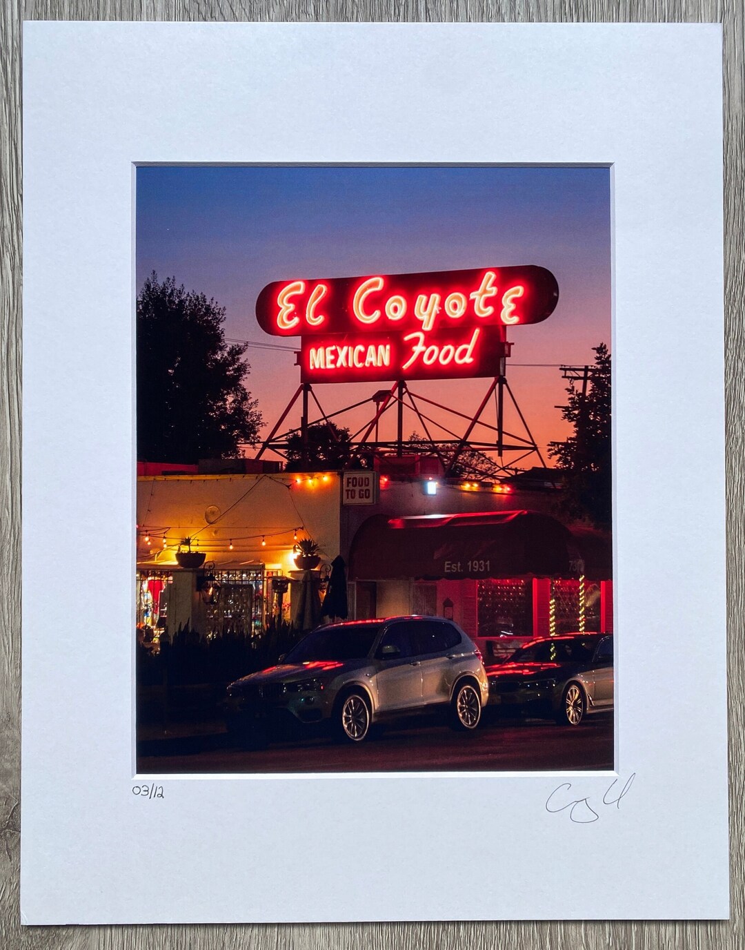 El Coyote Neon Sign Photo Print | Los Angeles California | Vintage ...