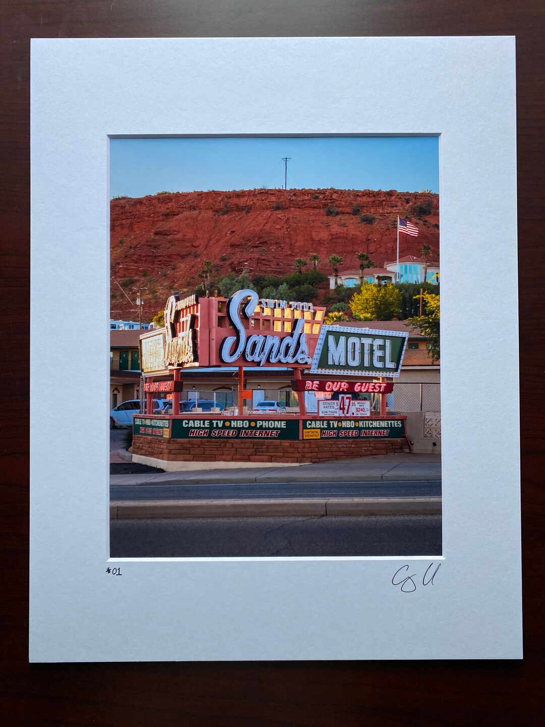 Sands Motel Neon Sign Photography Print – St. George Wall Art – Vintage ...