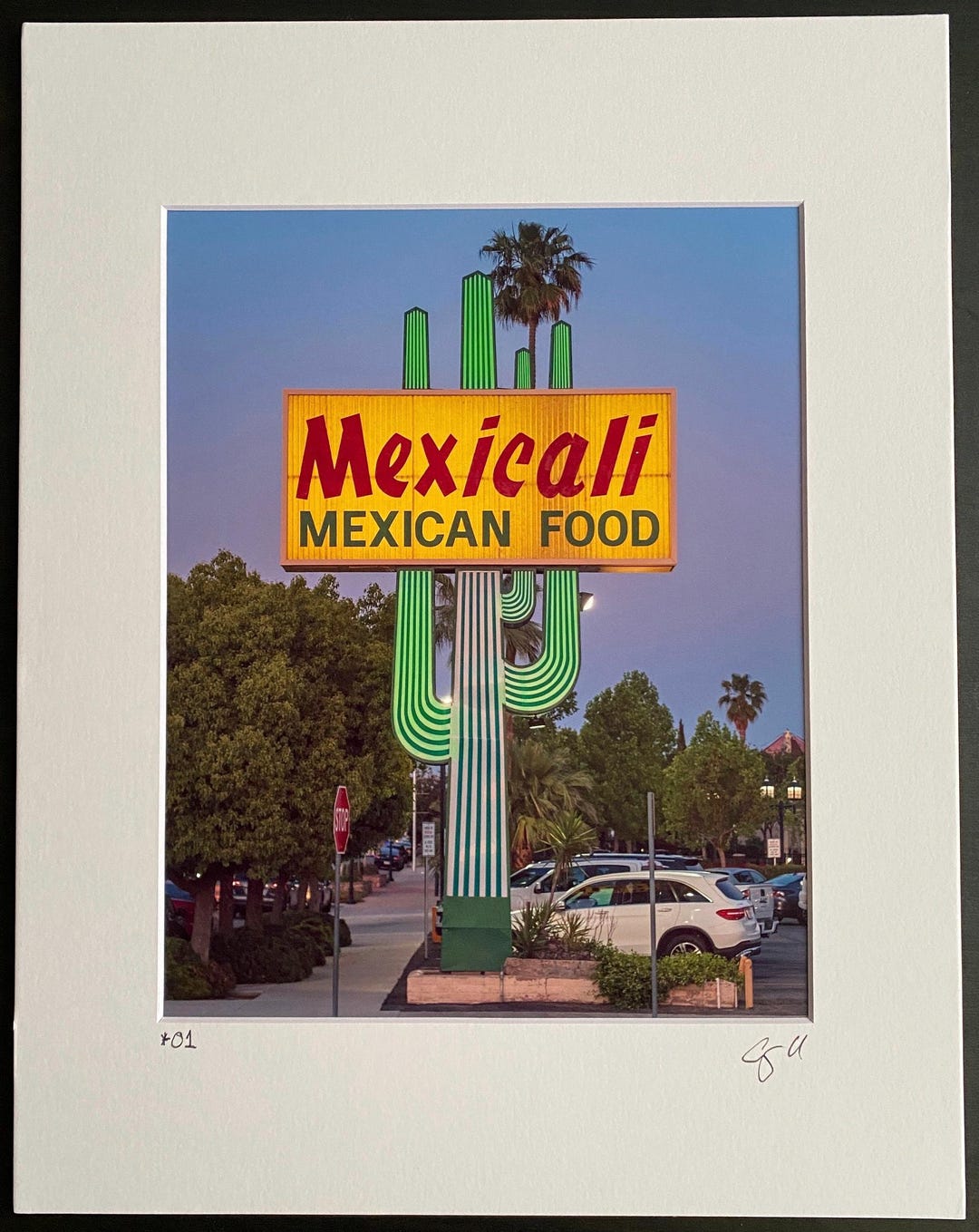 Mexicali Mexican Food Vintage Sign Photo Print - 8x10 Matted to 11x14 ...