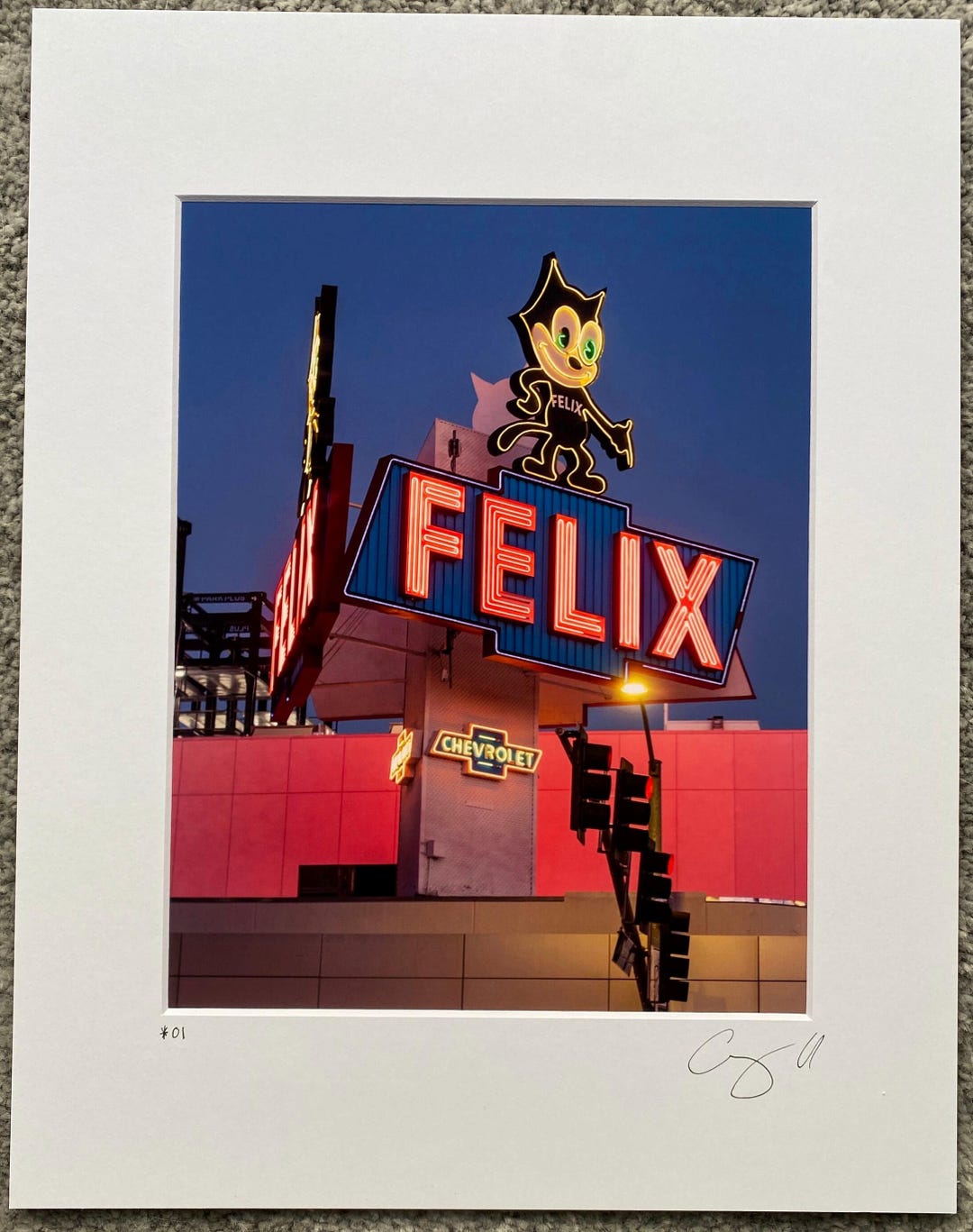 Felix Chevrolet | Neon Sign Photo Print | Los Angeles CA | 8x10 Matted ...
