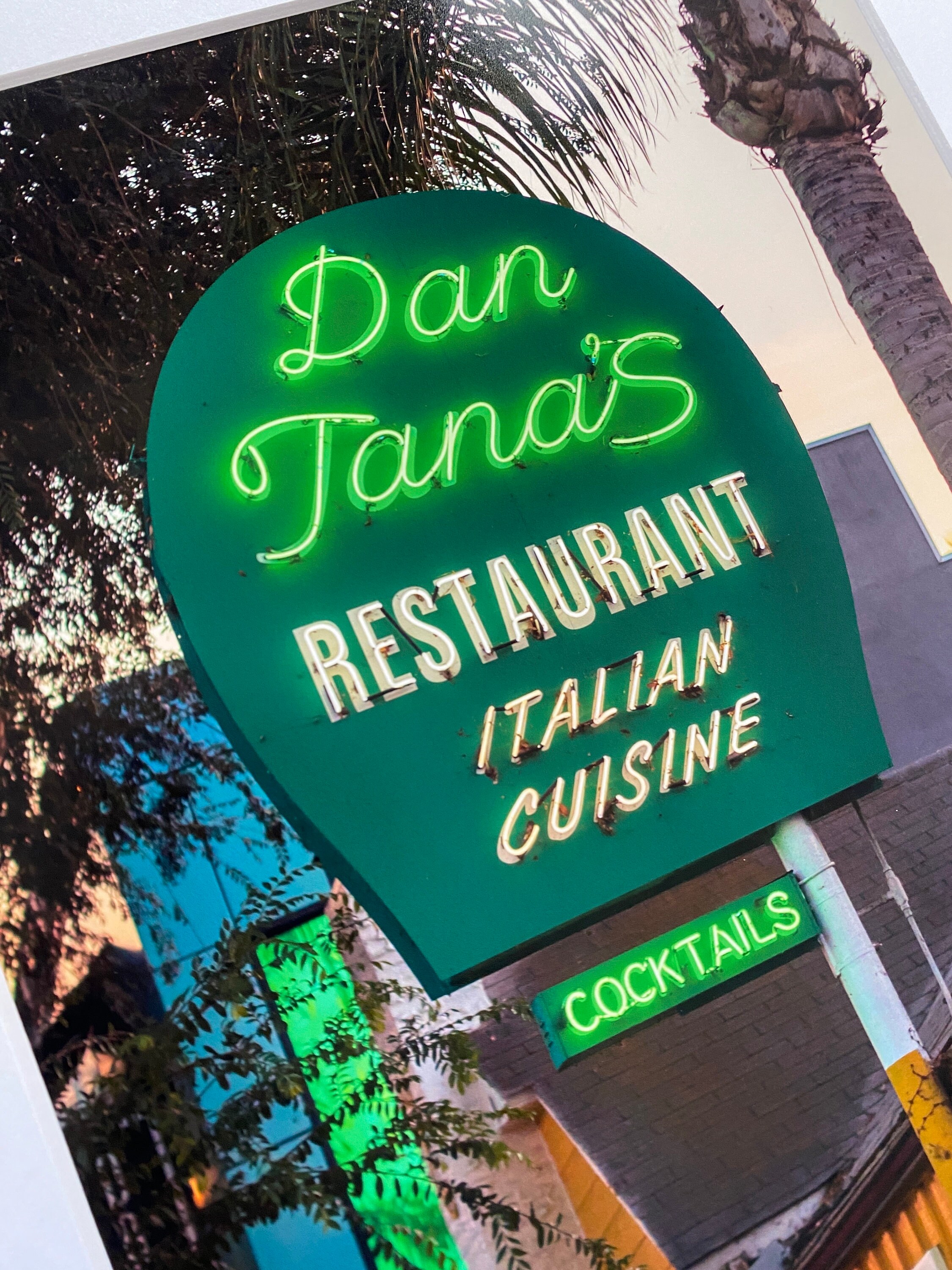 Dan Tanas Restaurant Neon Sign Photo Print II 8x10 Matted to 11x14 West ...