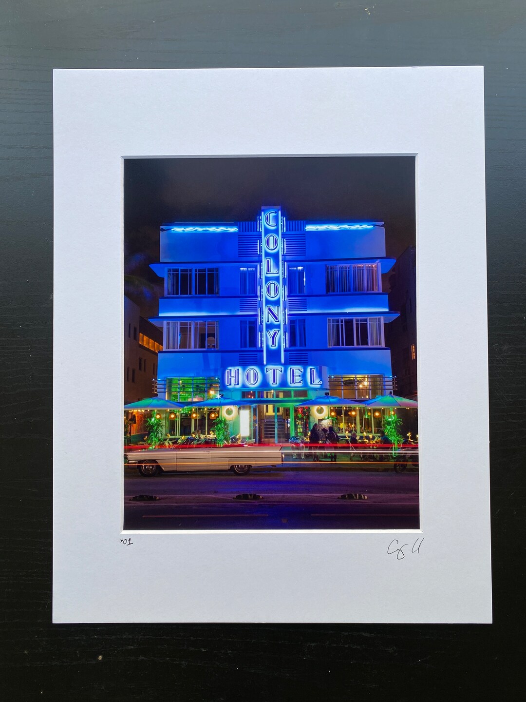 Colony Hotel Neon Sign | Miami Beach Florida | Vintage Art Deco Print ...