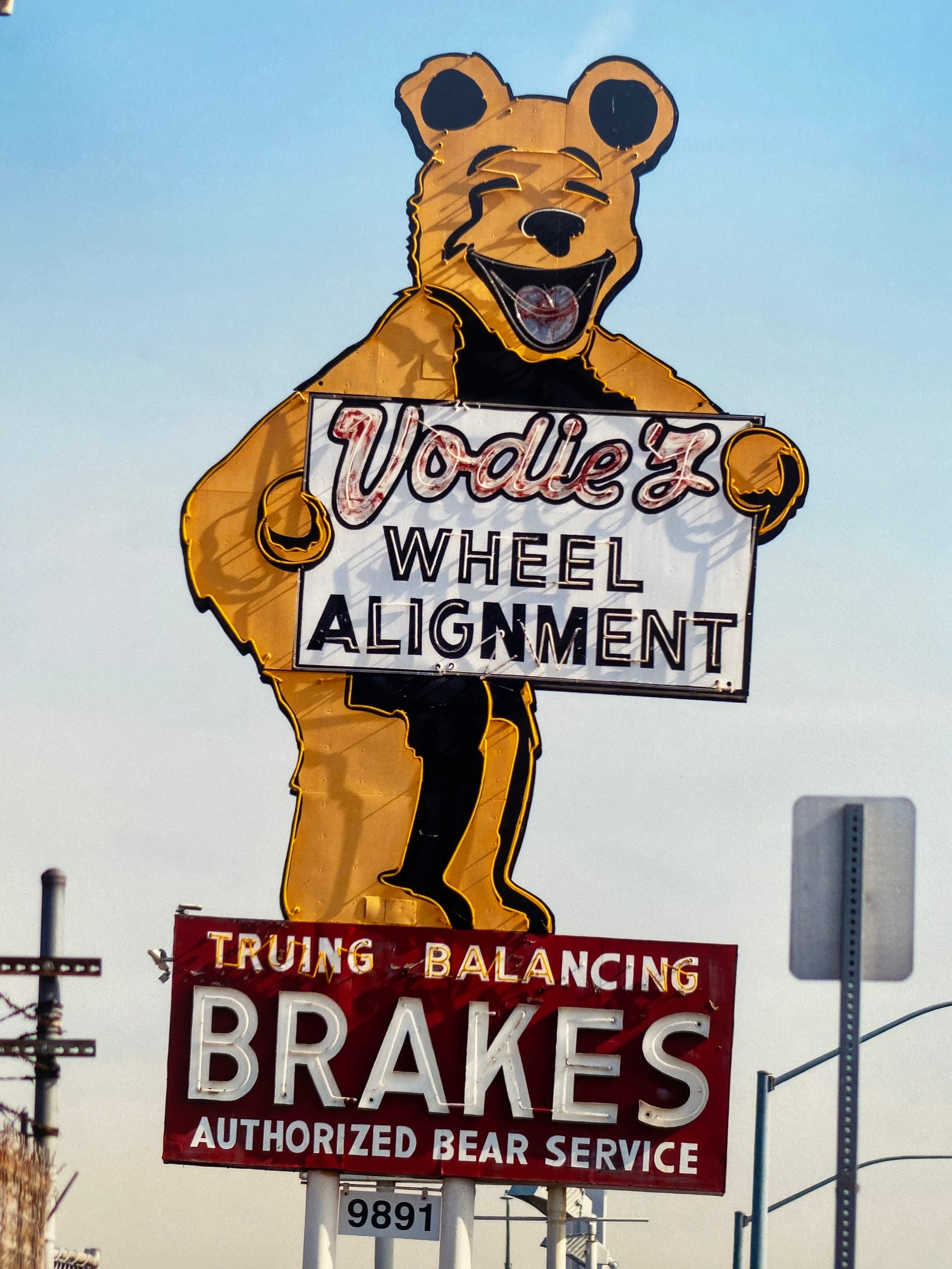 Bear Services Wheel Alignment Neon Sign Photo Print Garden Grove ...