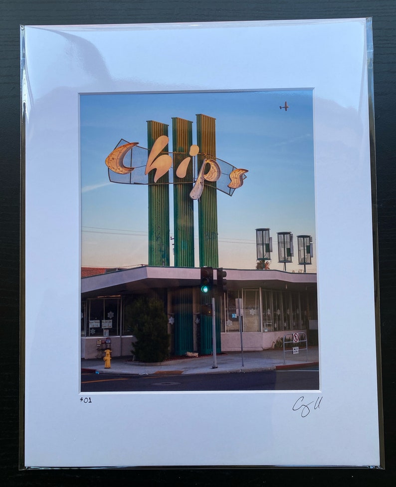 Chips Restaurant Vintage Sign Photo Print - Hawthorne, CA - California ...