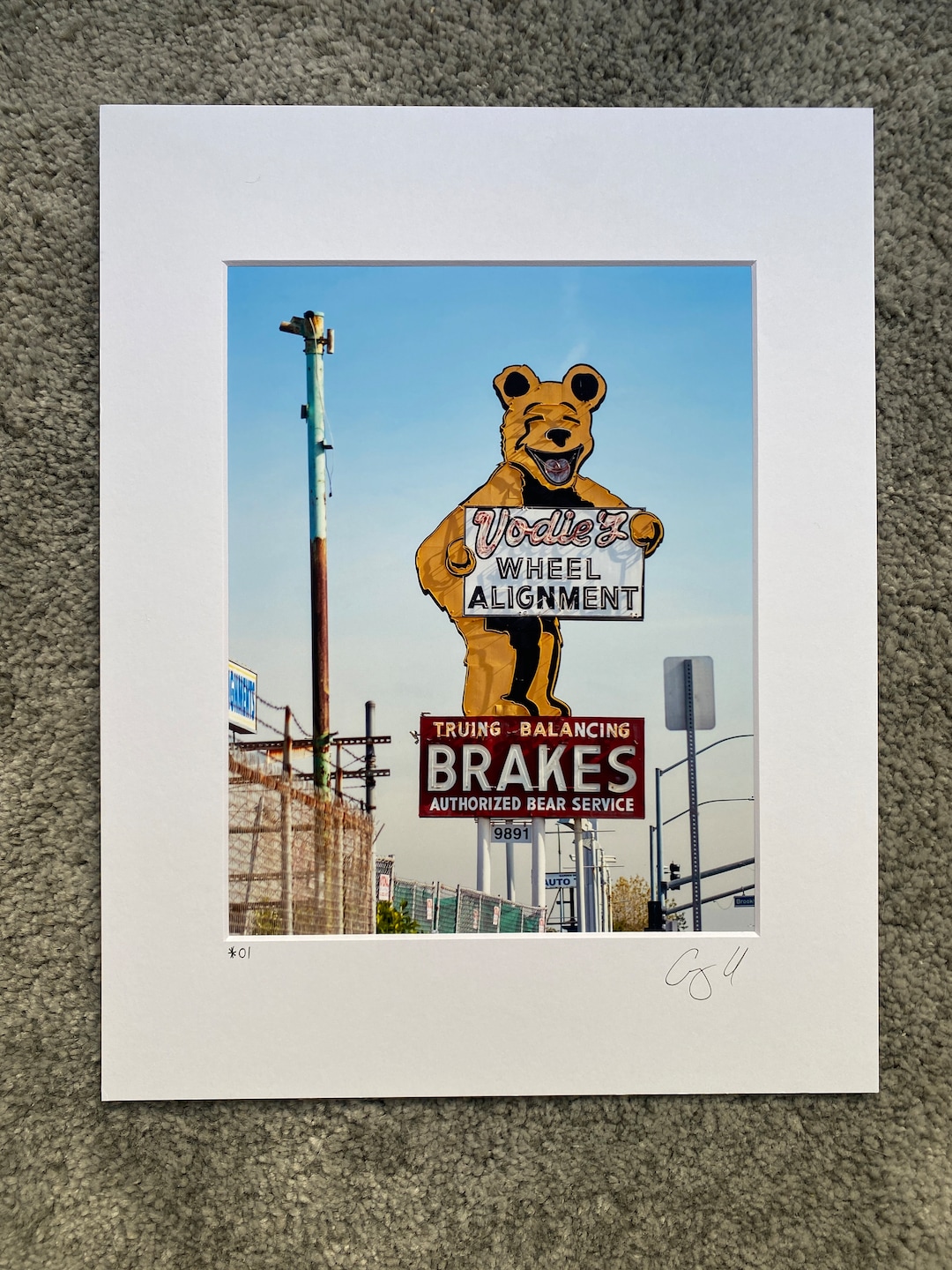Bear Services Wheel Alignment Neon Sign Photo Print Garden Grove ...