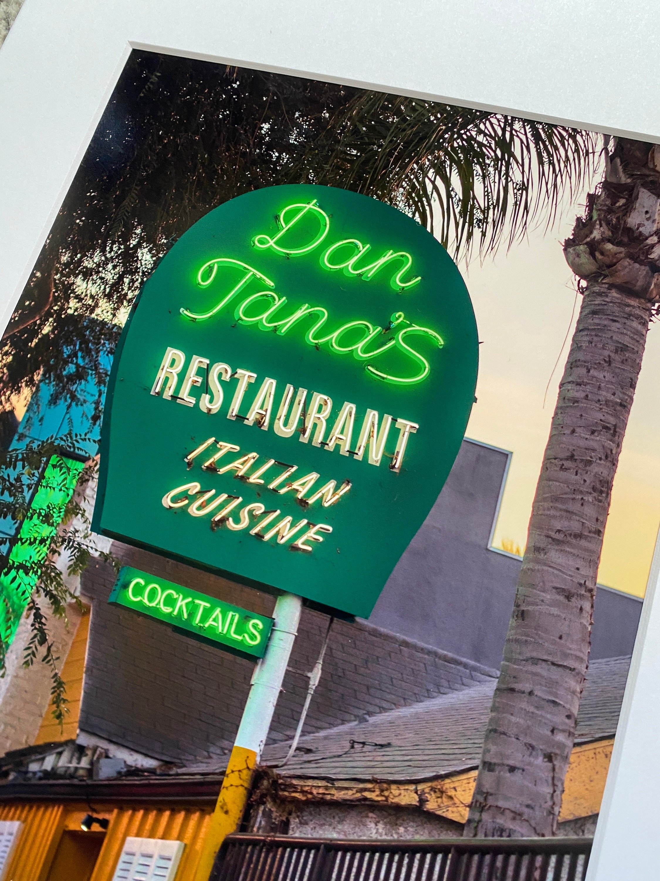 Dan Tanas Restaurant Neon Sign Photo Print II 8x10 Matted to 11x14 West ...