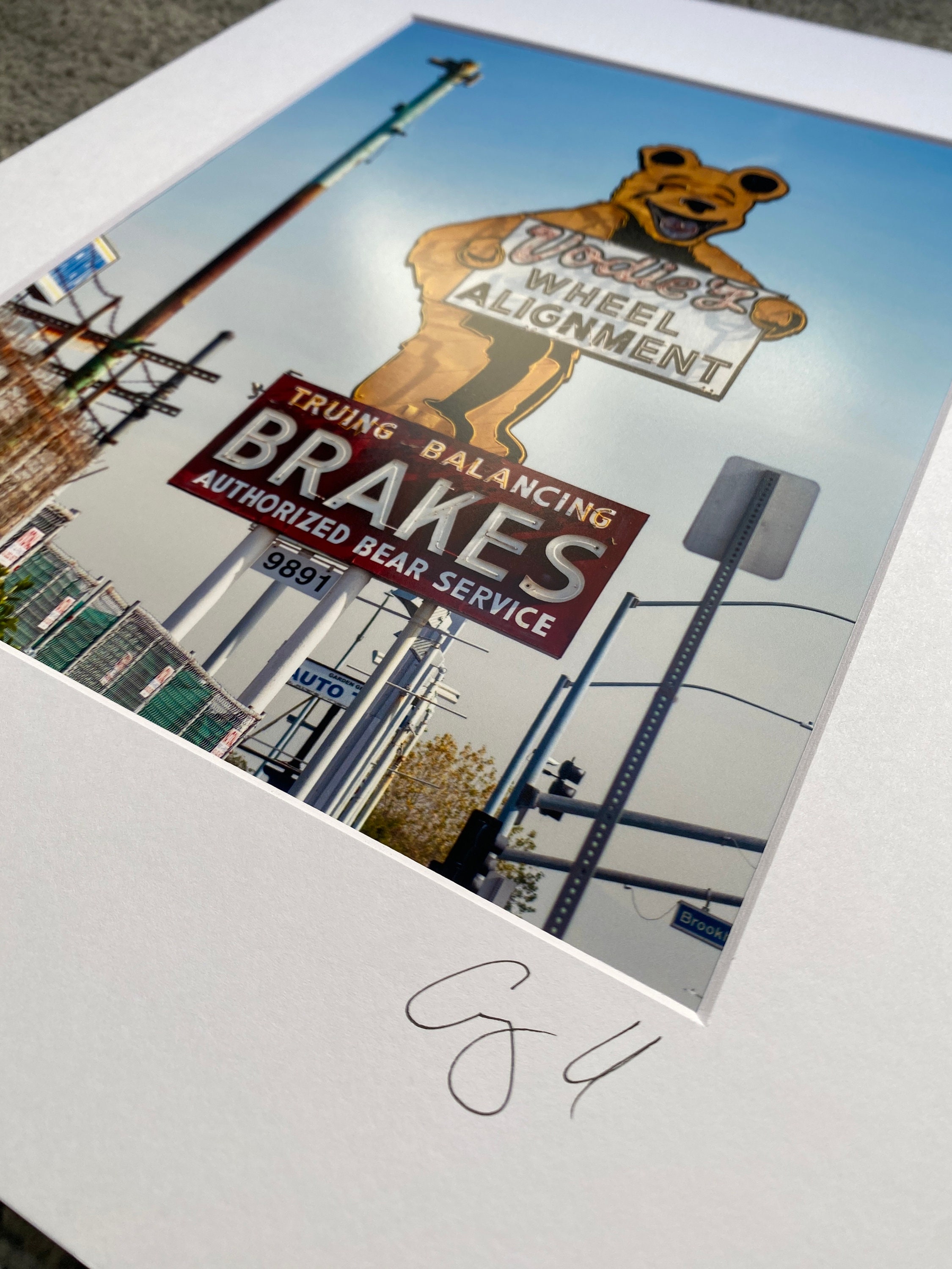 Bear Services Wheel Alignment Neon Sign Photo Print Garden Grove ...