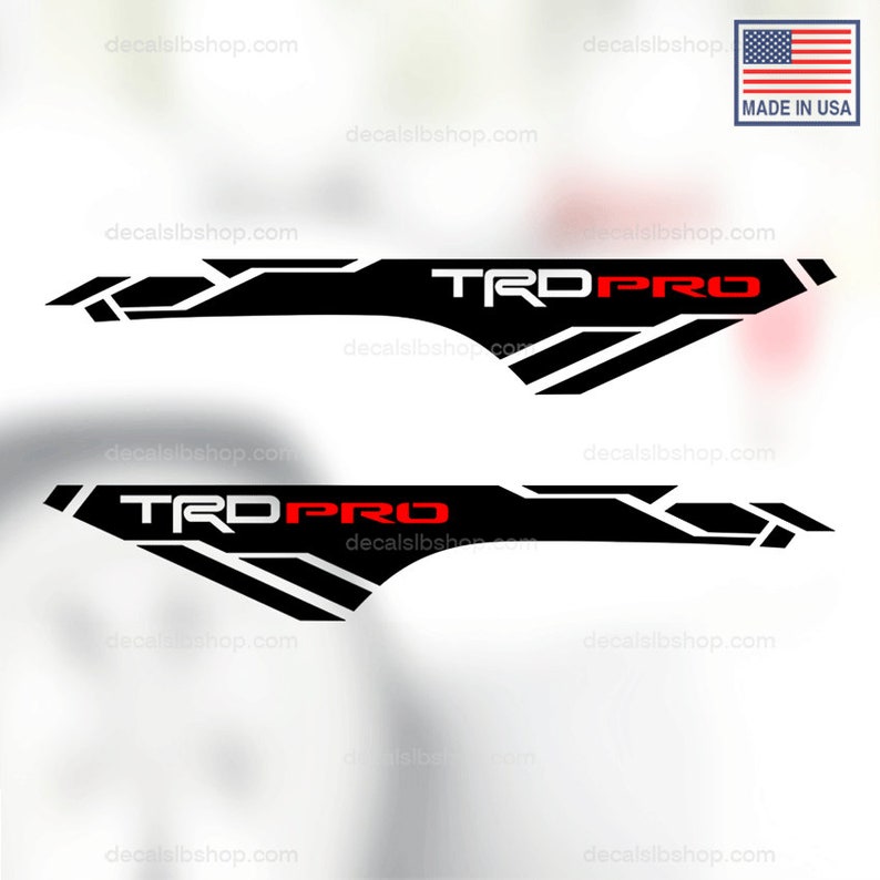 TRD Pro Decals Bedside Fit Toyota Tacoma Truck Vinyl Stickers - Etsy