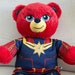 Build a Bear Captain Red Sparkly Bear With Outfit 16 Inch Teddy Bear ...