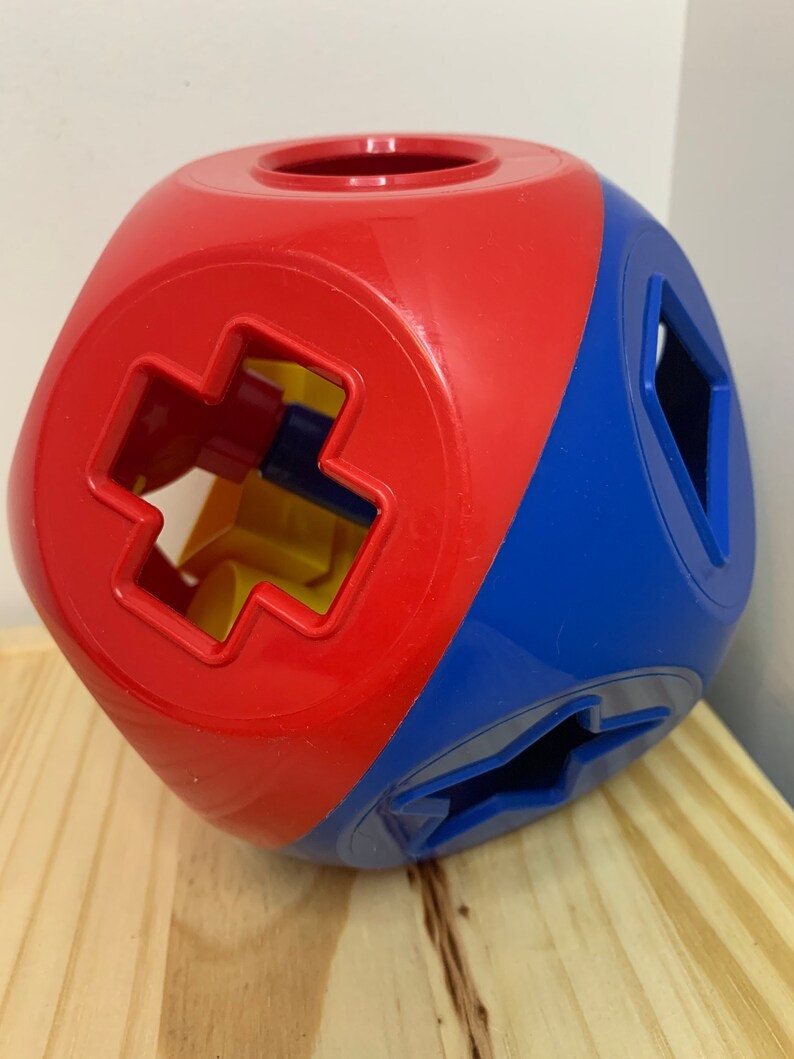 Vintage Tupperware Shape O Ball Complete Classic Tupper Toys Red and ...