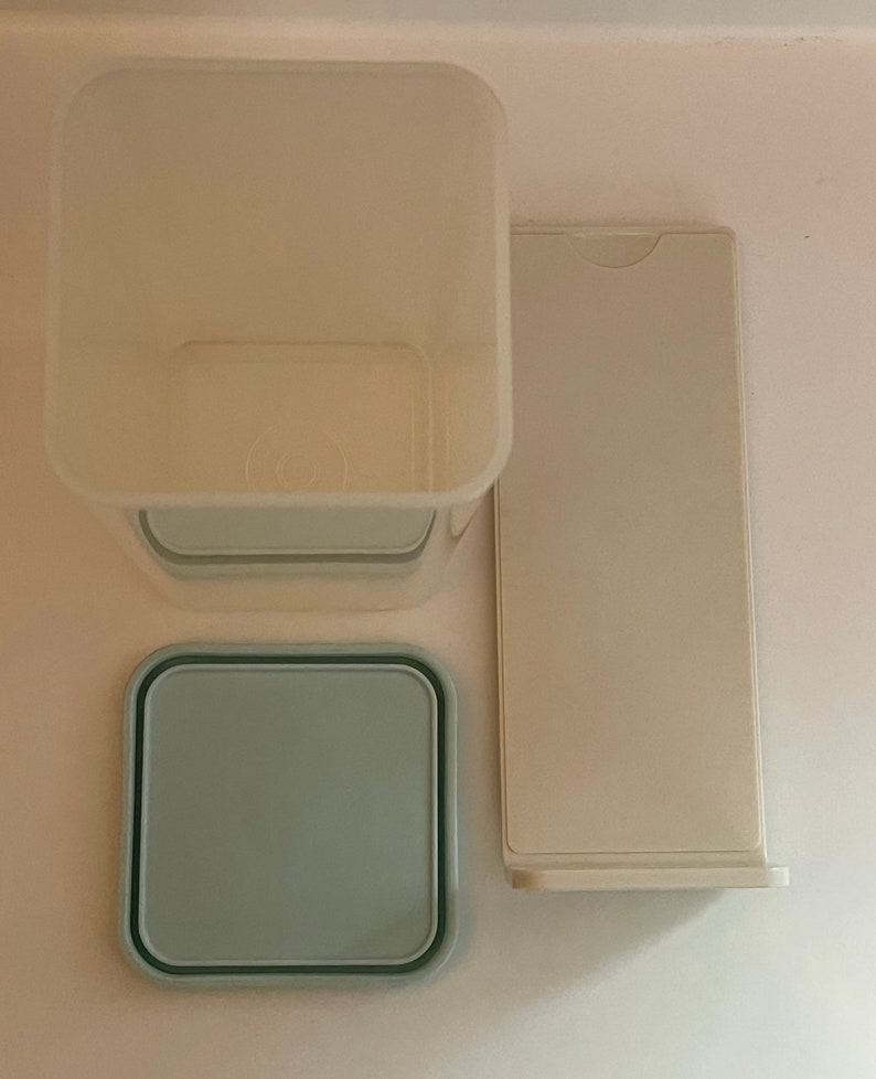 Vintage Tupperware Cheese Storage Clear Container 1827 With Mint Lid ...