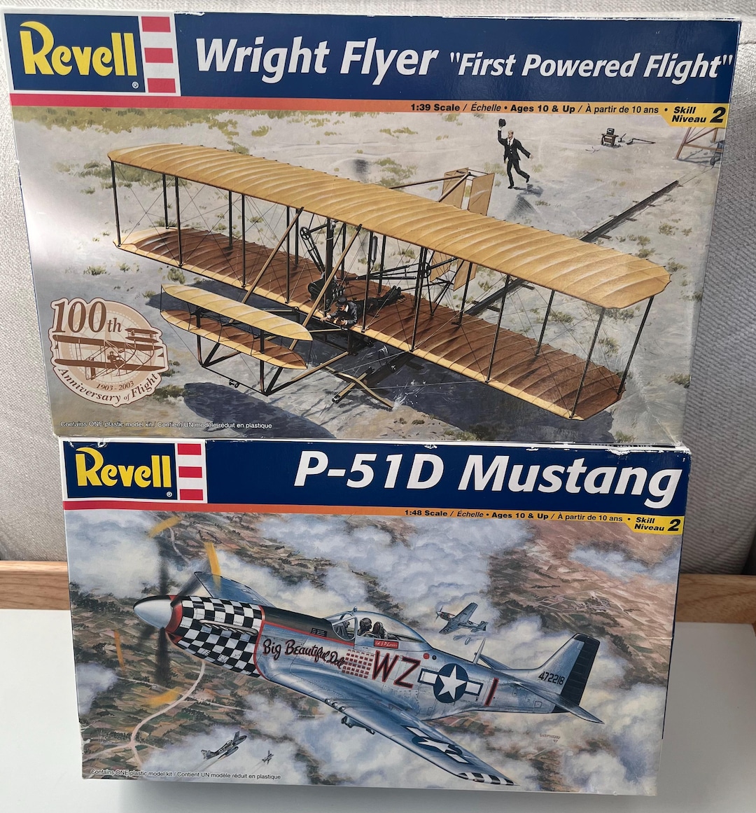 Vintage Revell Airplane Model Kits Skill Level 2 Ages 10 and up Opened ...