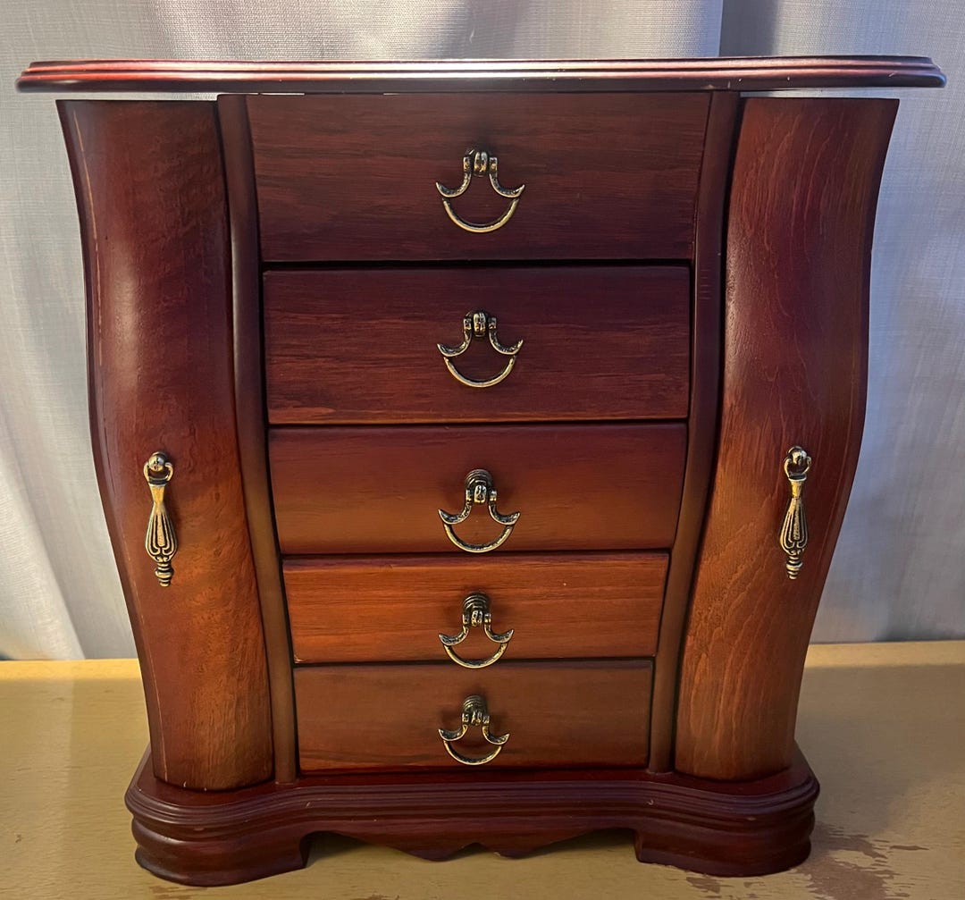 Gunther Mele Tallboy French Provincial Style Jewelry Box 2 Side Doors ...