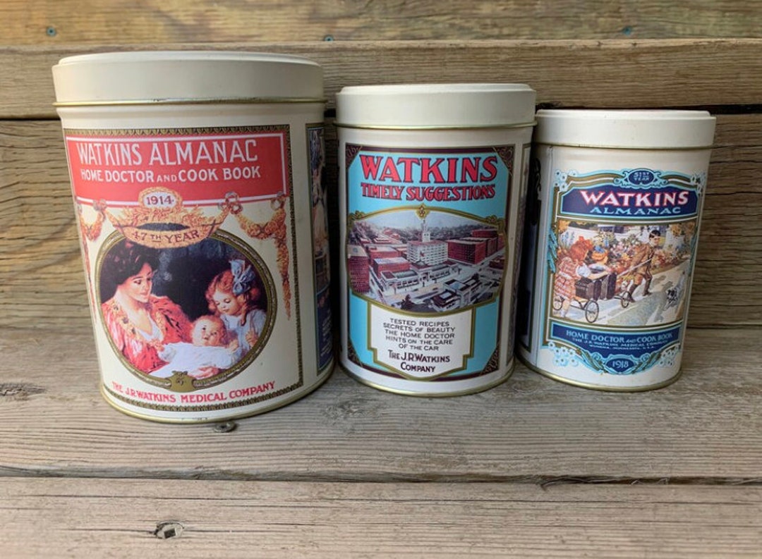 Vintage 1993 Set of 3 Watkins Nesting Tins Heritage Canister Set - Etsy